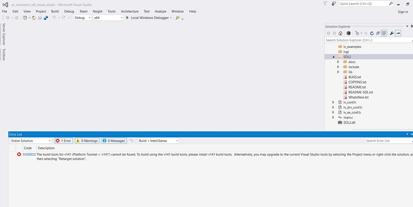 Visual studio simulator - Get started - LVGL Forum