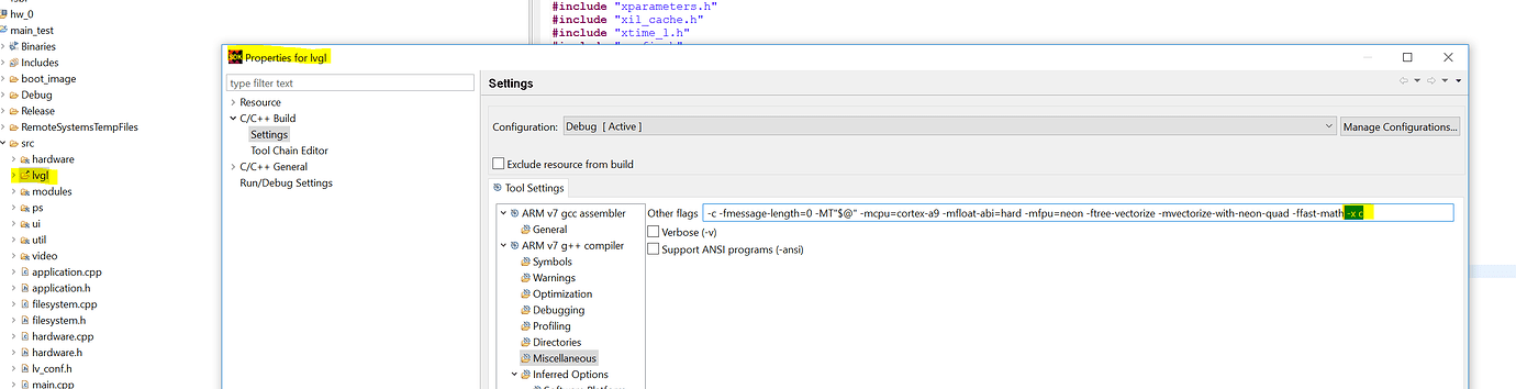 Problems building in Xilinx SDK: nontrivial designated initializers error - Get started - LVGL Forum