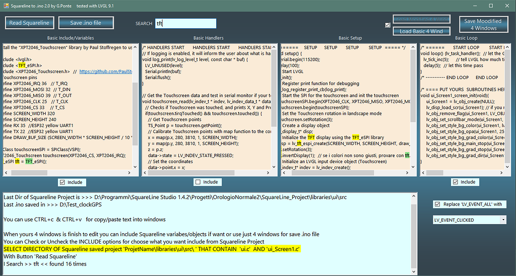 Squareline to .ino software - My projects - LVGL Forum