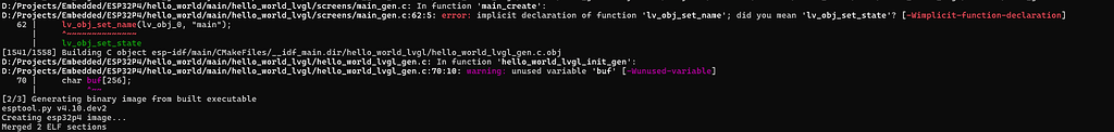 Problem with ESP-IDF and Code Generated using LVGL Editor - How-to - LVGL Forum