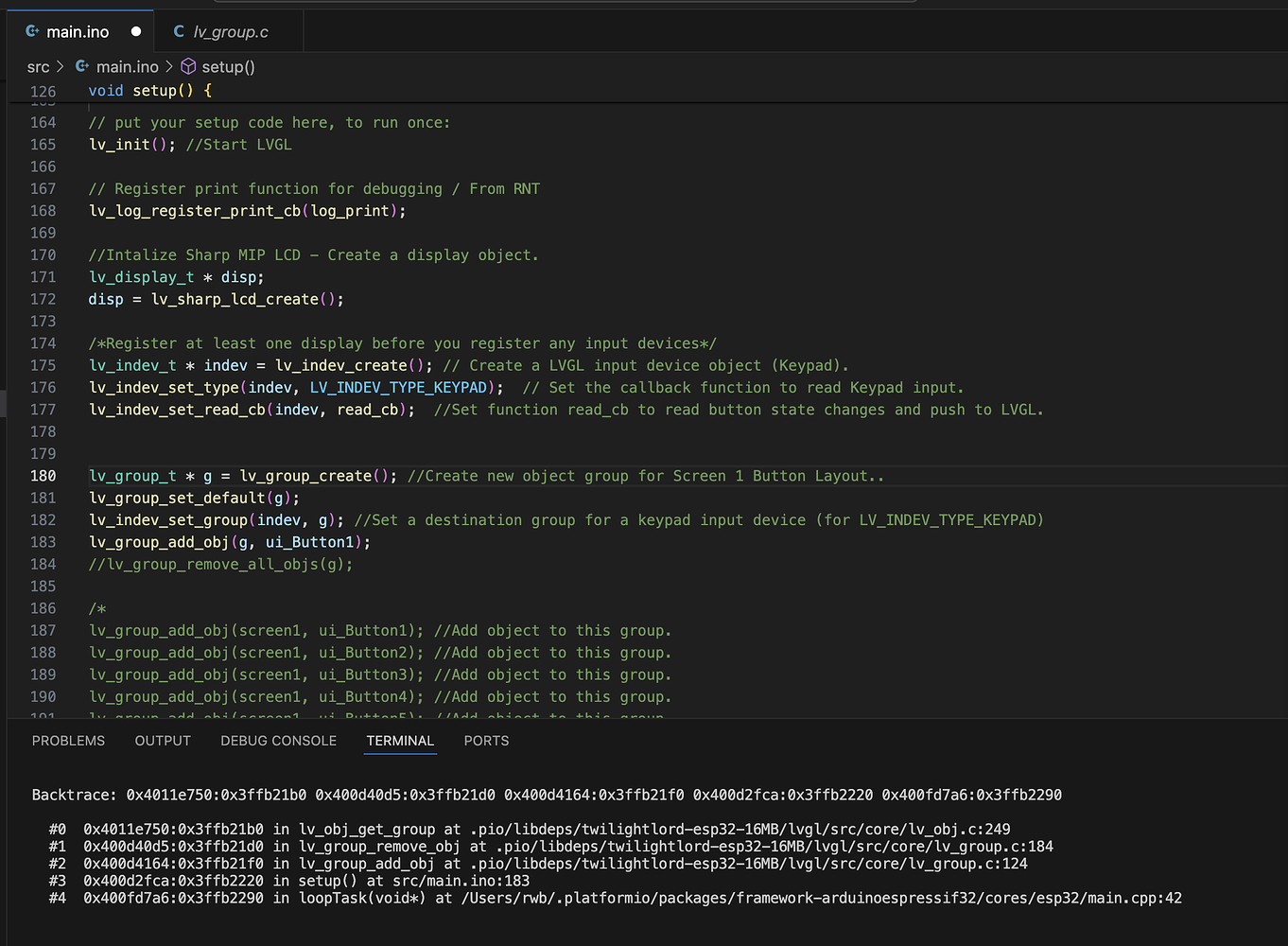 Multiple Groups - How-to - LVGL Forum