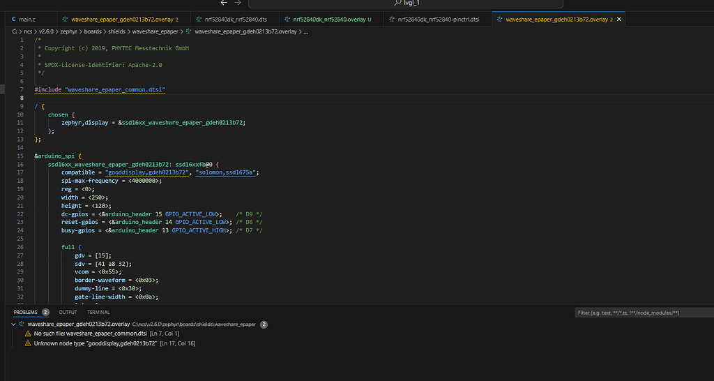 Zephyr, Nordic nrf52840dk, Waveshare, SPI - Get started - LVGL Forum