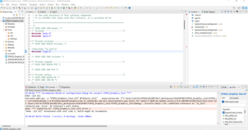 How to Include LVGL in STM32CubeIDE? - Get started - LVGL Forum