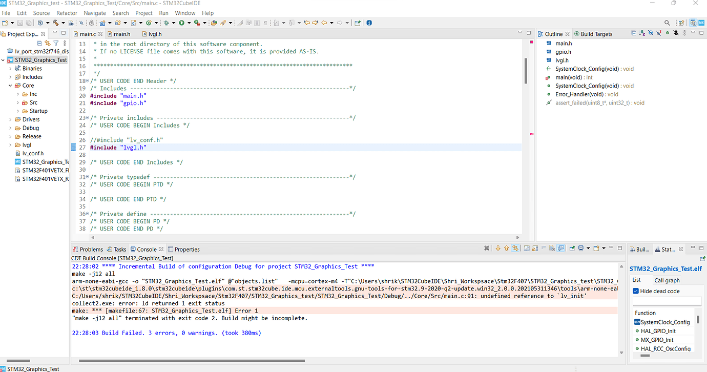 How to Include LVGL in STM32CubeIDE? - Get started - LVGL Forum