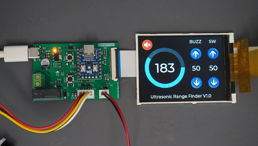 DIY Ultrasonic Range Finder with RP2040-Zero & LVGL GUI - My projects ...
