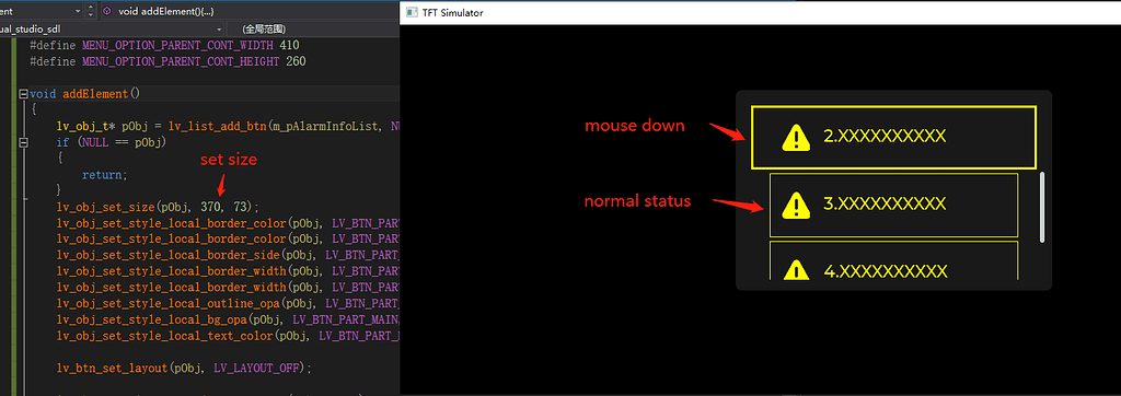 How to set a fixed size for the button object in the list - How-to - LVGL Forum