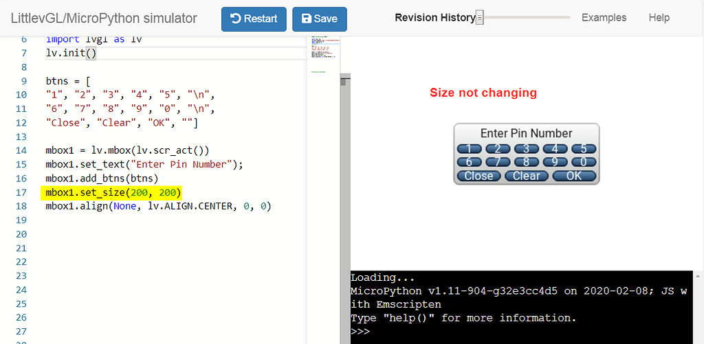 Mbox set_size using simulator - Micropython - LVGL Forum