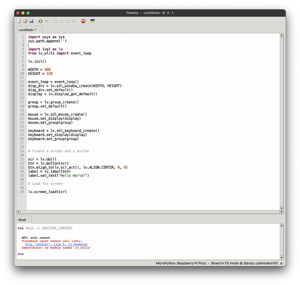 ImportError: no module named 'lv_utils' - Micropython - LVGL Forum