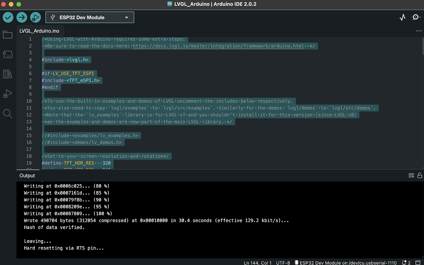 ESP32-3248S035 LVGL_arduino example showing black screen - Get started - LVGL Forum