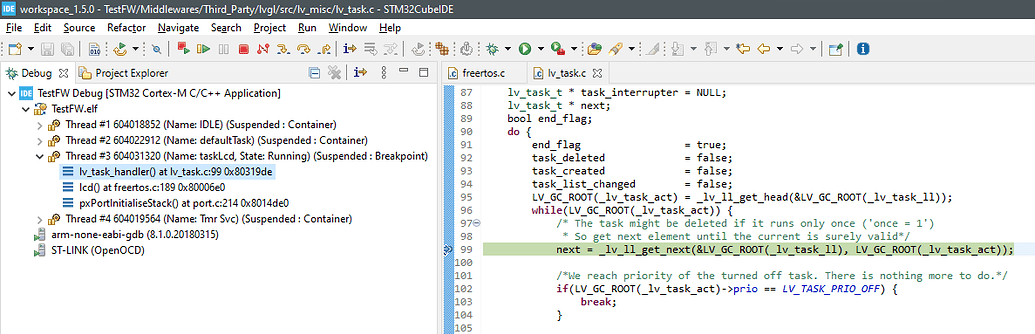 Lv_task_handler() never returns - Get started - LVGL Forum