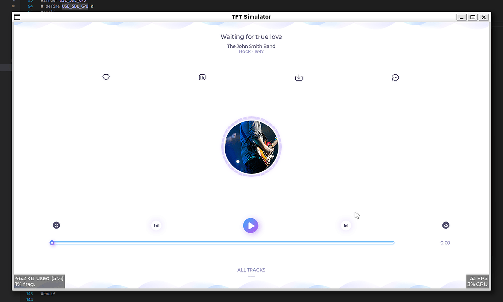 Is it correct for LV_USE_PERF_MONITOR to show a steady 33FPS in PC ...