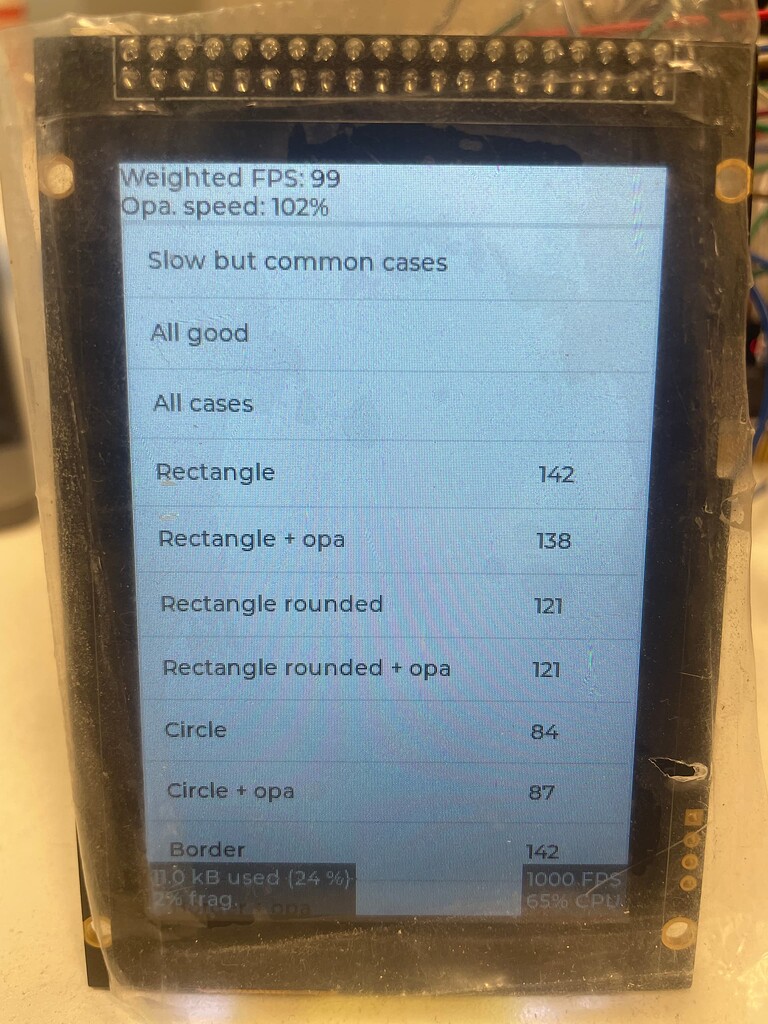 What's your benchmark result? - My projects - LVGL Forum