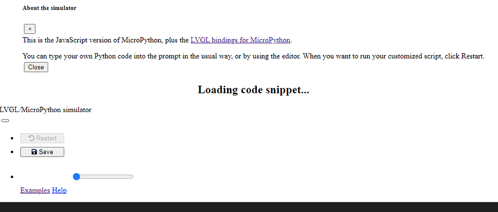 Online simulator is not correctly working - How-to - LVGL Forum
