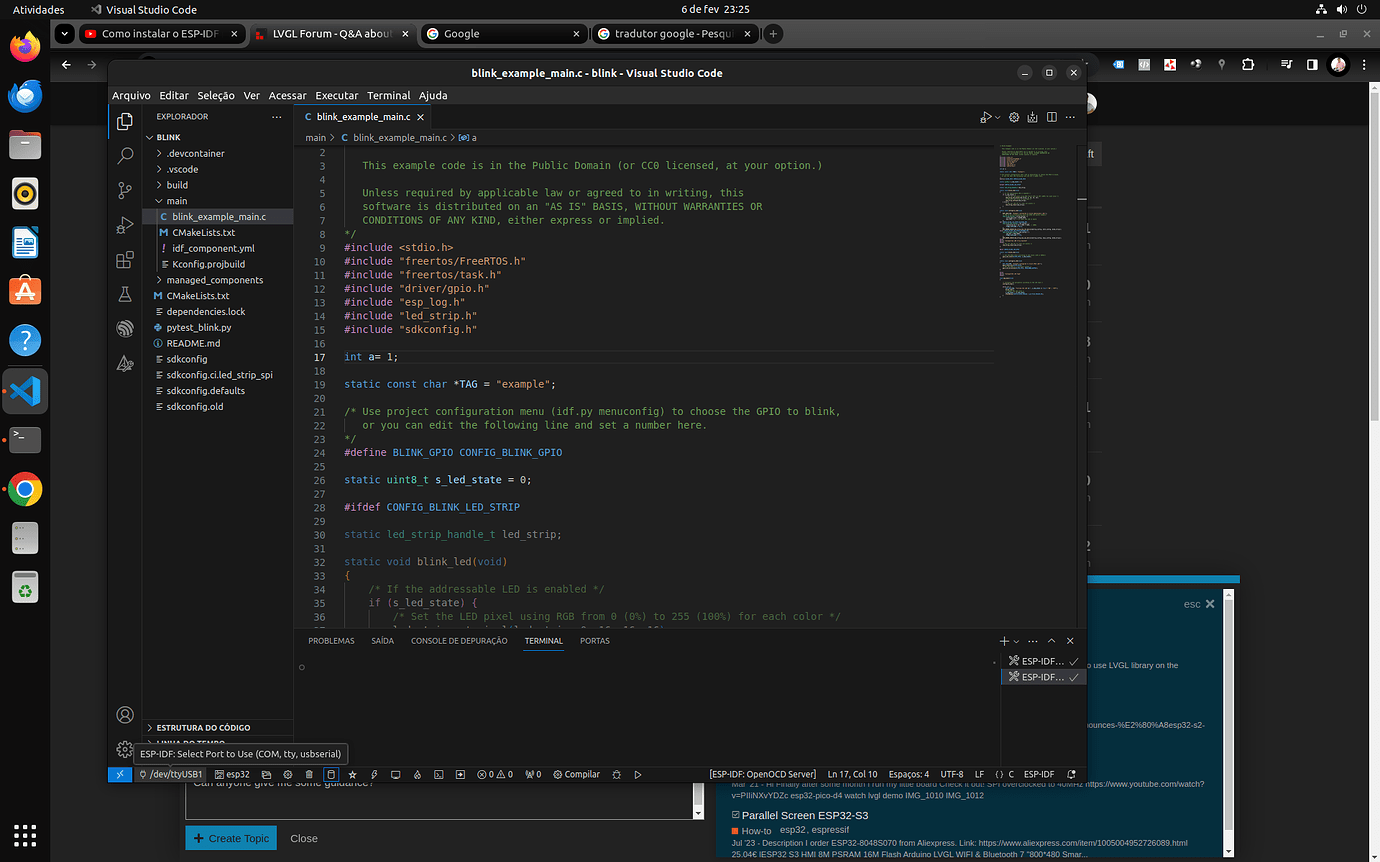 ESP32 with Ubuntu - General discussion - LVGL Forum